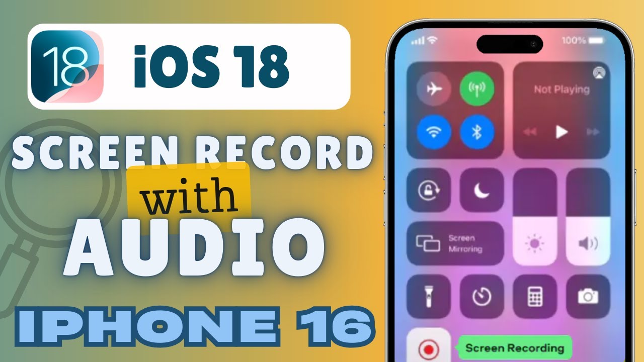 How To Screen Record With Audio On iPhone 16 | iOS 18 - YouTube