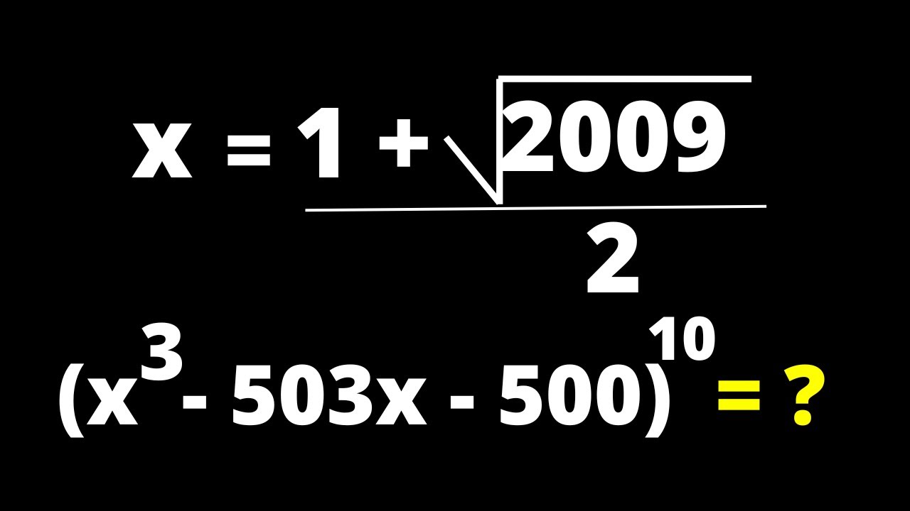 Math Olympiad Challenge | Can You Solve This? | Nice Radial equation ...