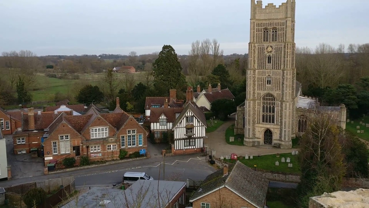 View from Eye Castle, Suffolk, England in a Peaceful Winter Evening ...