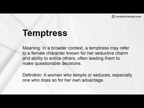Temptress Meaning - YouTube