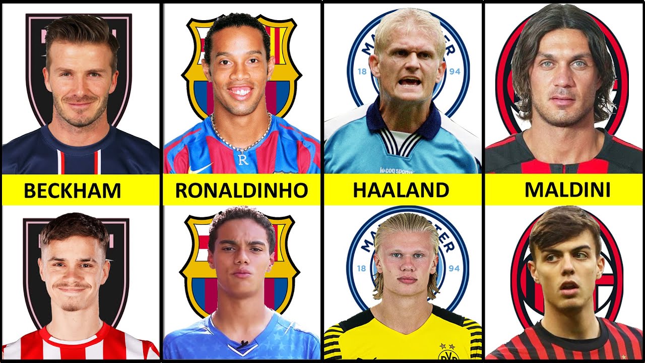 Fathers and Sons In Football : 2023 Famous Football Players - YouTube