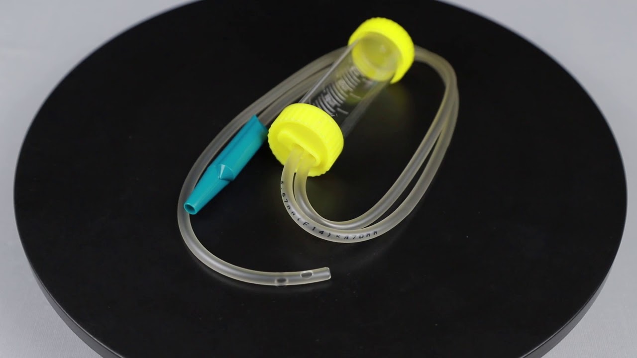 Sputum collector with volume - YouTube