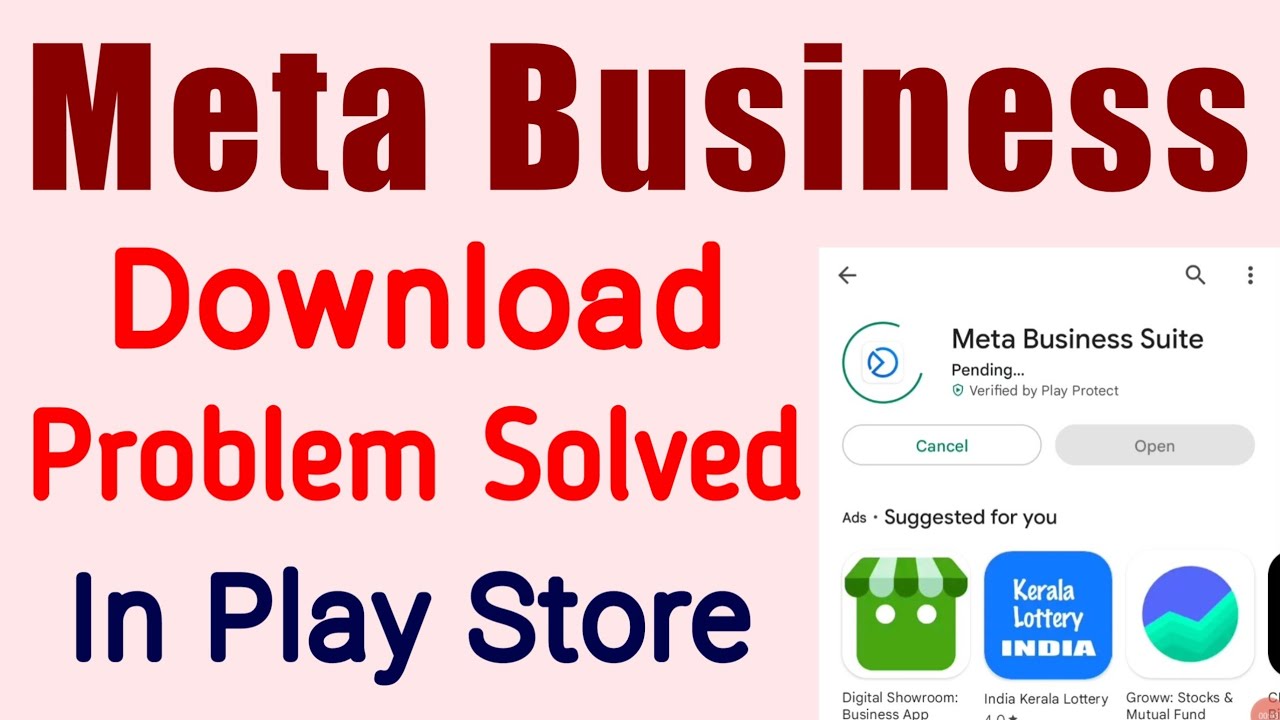 fix can't install Meta Business Suite app not download problem solved ...