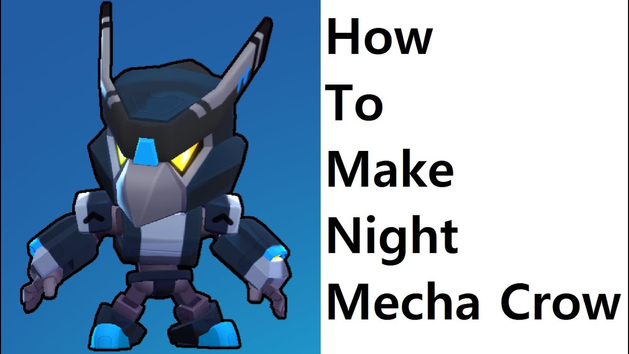 Making Night Mecha Crow ( Brawl Stars) Papercraft toy. Easy to make ...