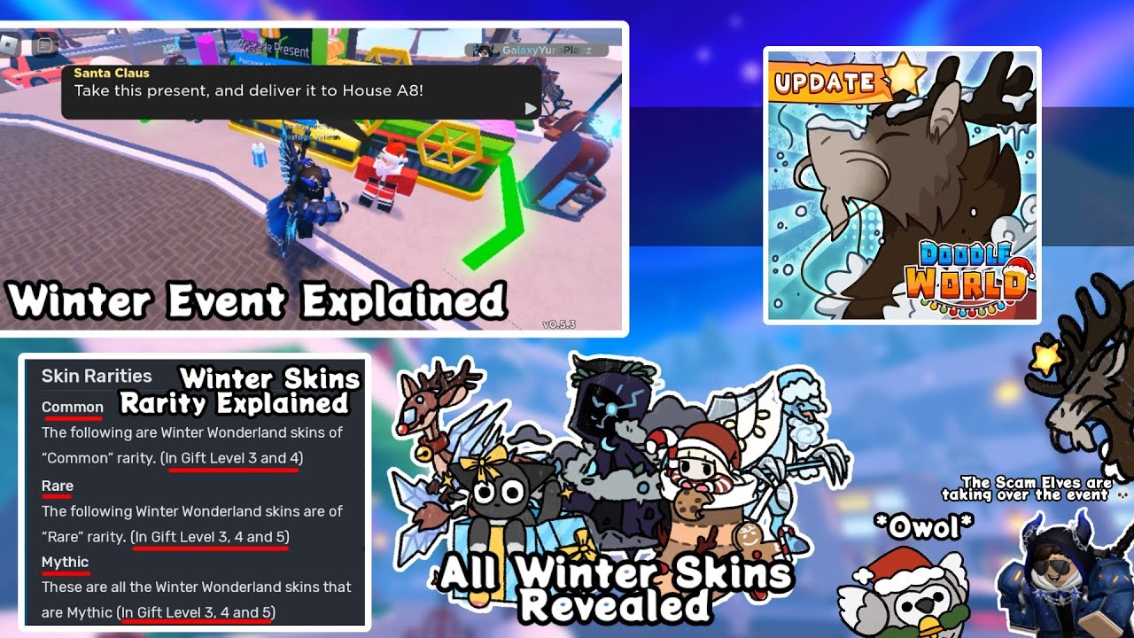 Doodle World - Winter Event 2022 & Winter Skin Rarity Explained ...