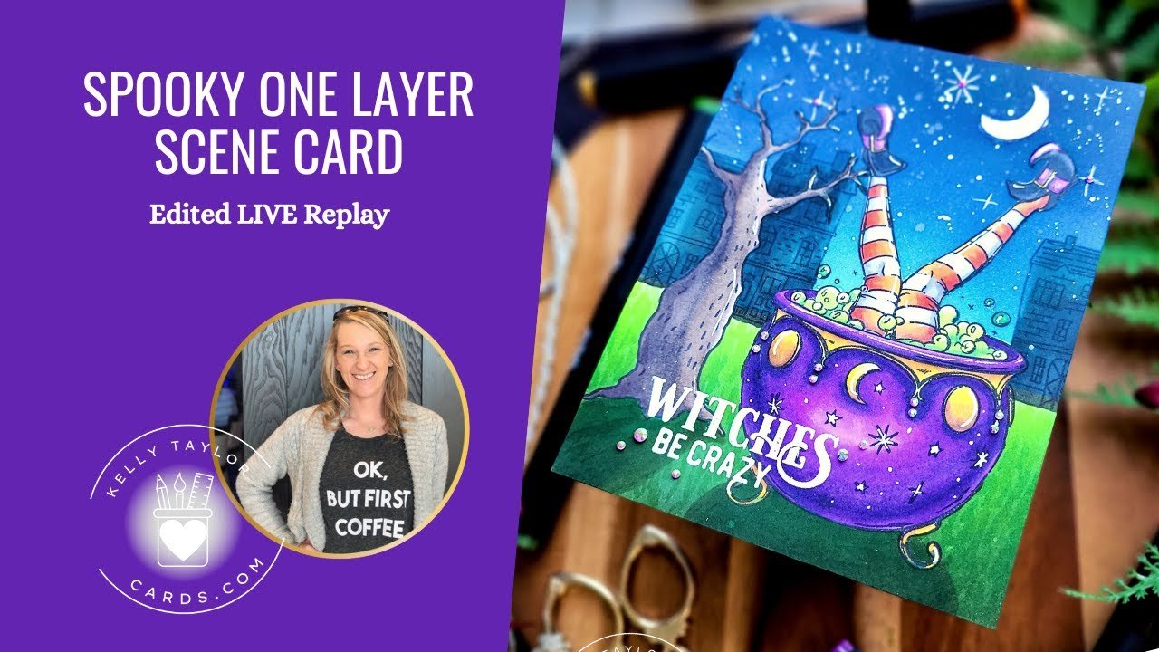 One Layer Spooky Scene Card: Dad Update - YouTube