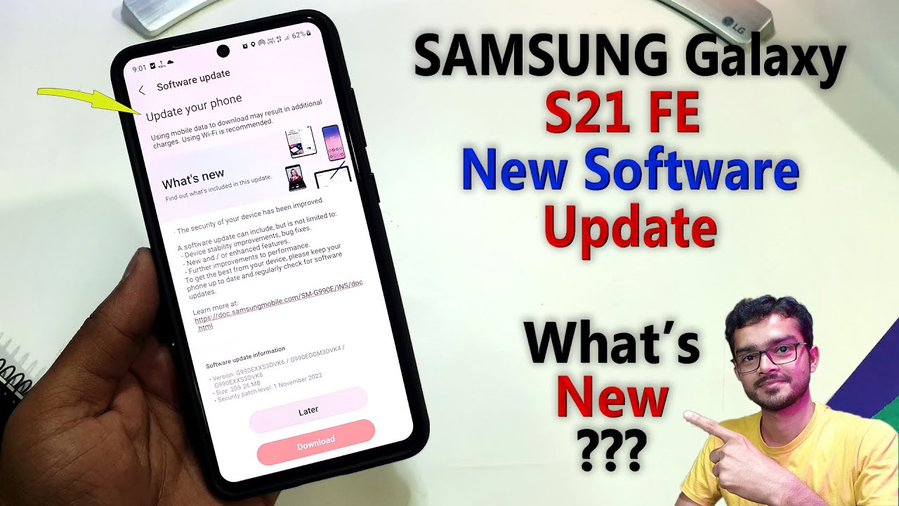 Samsung Galaxy S21 FE 5G New Software Update | 1 November 2022 Security ...