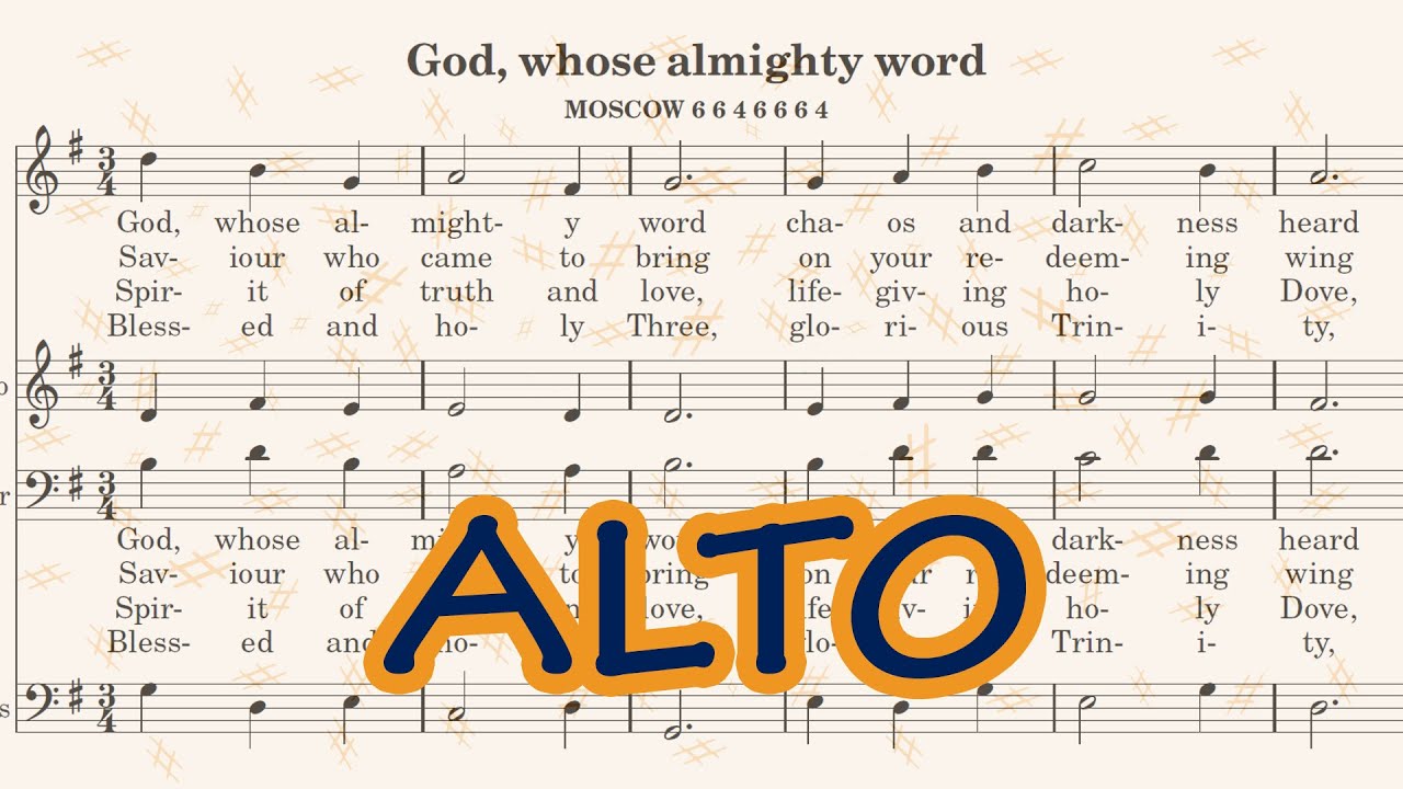 God, whose almighty word | Alto Click Track - YouTube