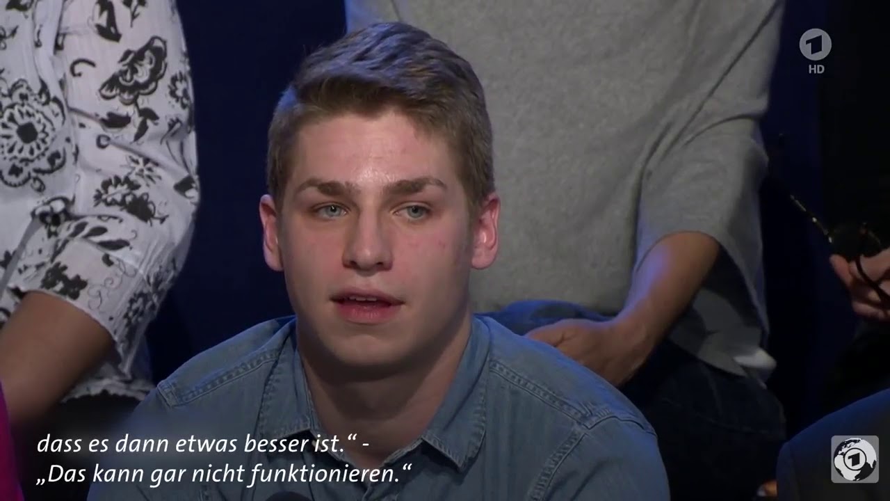 ARD Wahlarena Alexander Jorde / Angela Merkel 2017 - YouTube