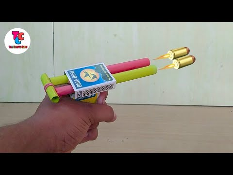 matchbox gun | Paper gun | how to make a gun | The Crafts Crew - YouTube