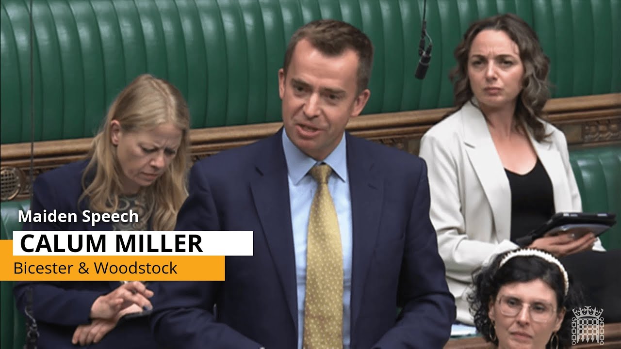 Calum Miller Maiden Speech - YouTube
