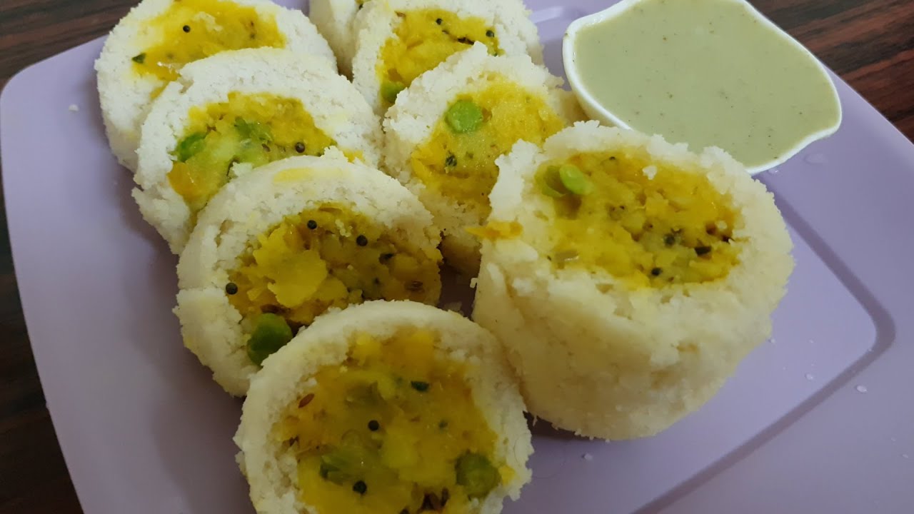 Stuffed Rava Rolls | Rava discs | 30 minutes instant breakfast recipe ...