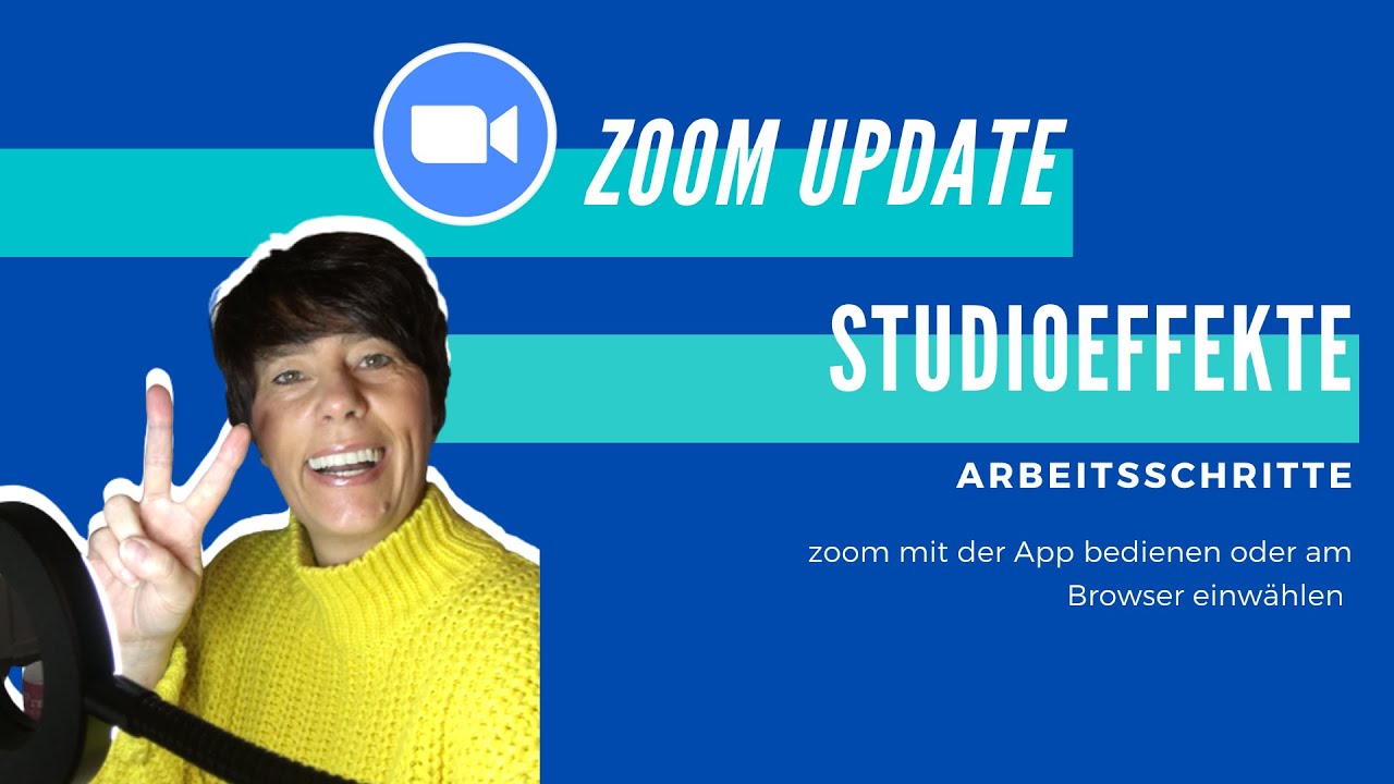 Zoom Meeting Update es gibt jetzt Studioeffekte - kurze Anleitung am PC ...