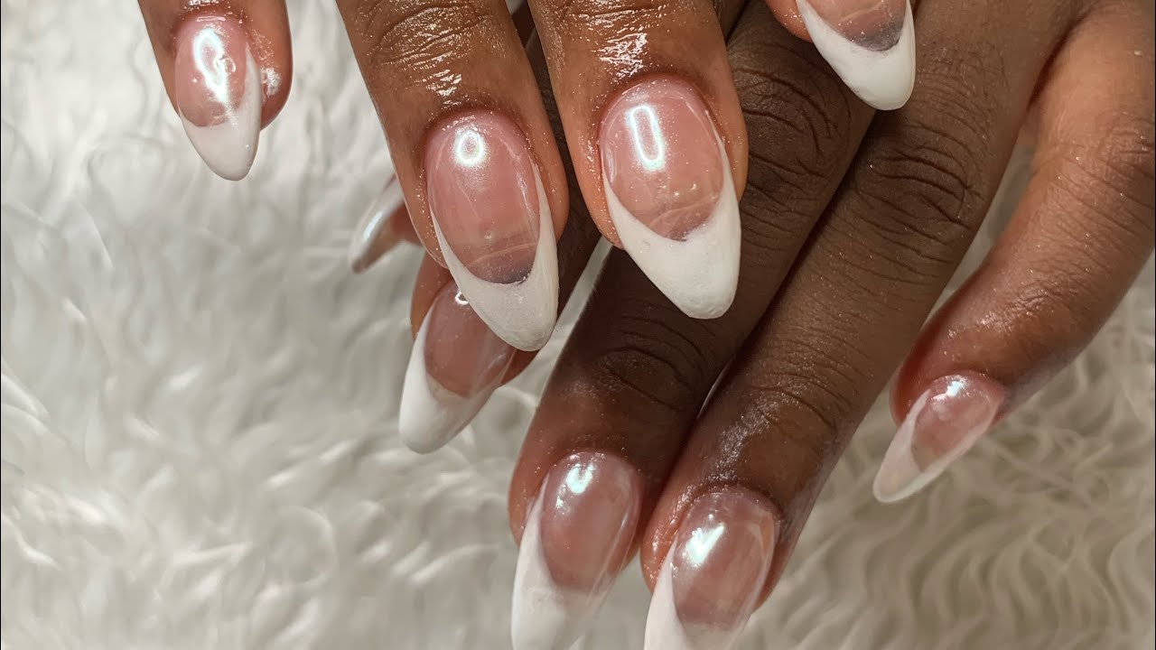 HOW I DO MY FRENCH NAILS WITH DEEP SMILE LINE #acrylicnails # ...