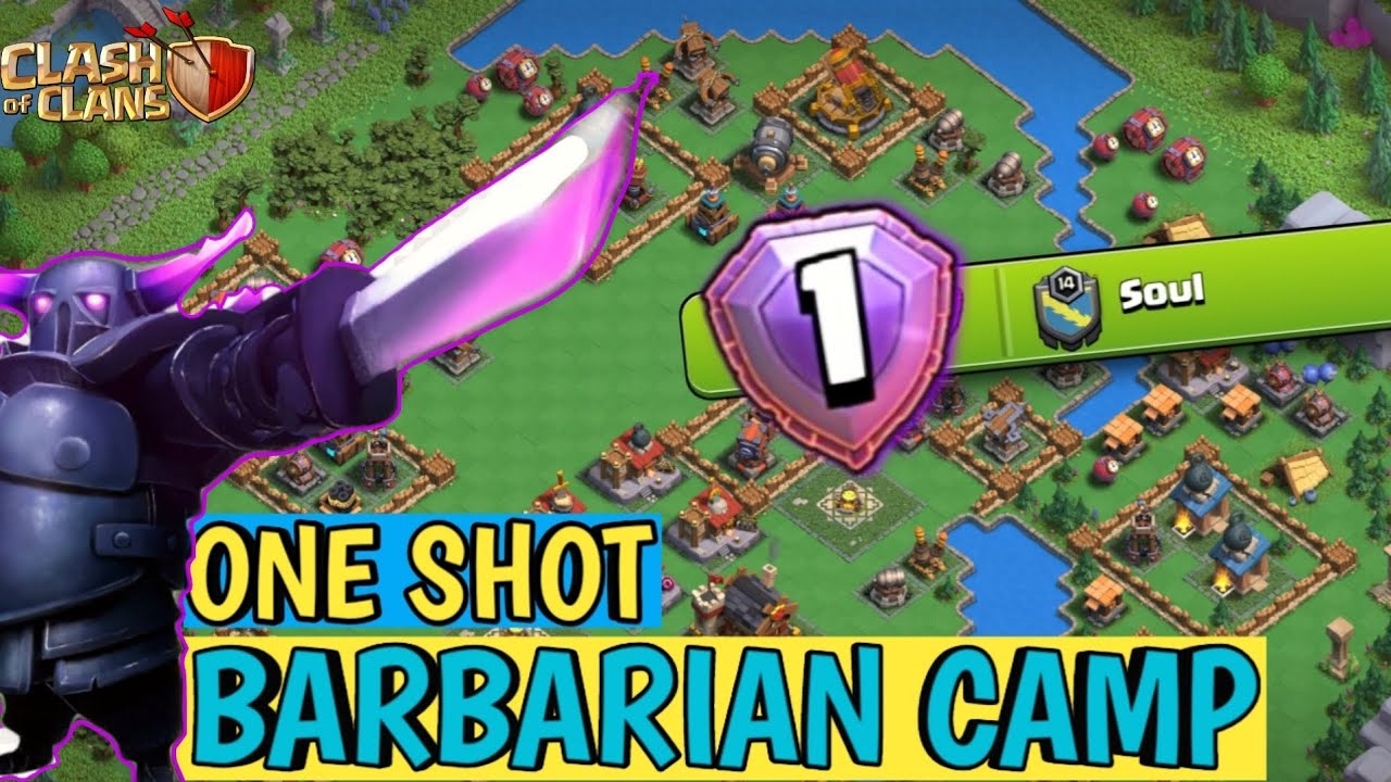 How To Attack Barbarian Camp In 1 Shot Clan Capital Raid / Clash of ...