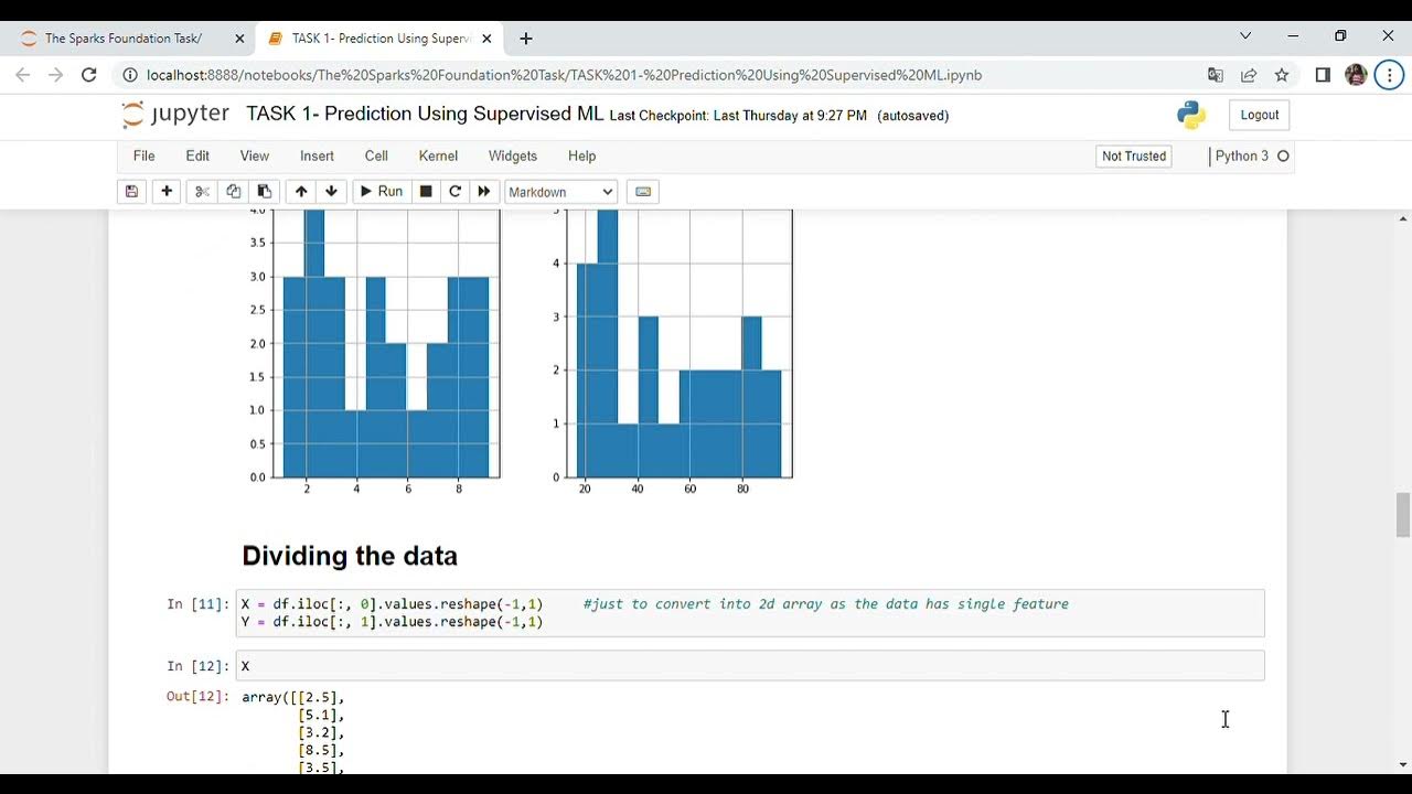 The Sparks Foundation :-TASK 1- Prediction Using Supervised ML // Savita Saw - YouTube