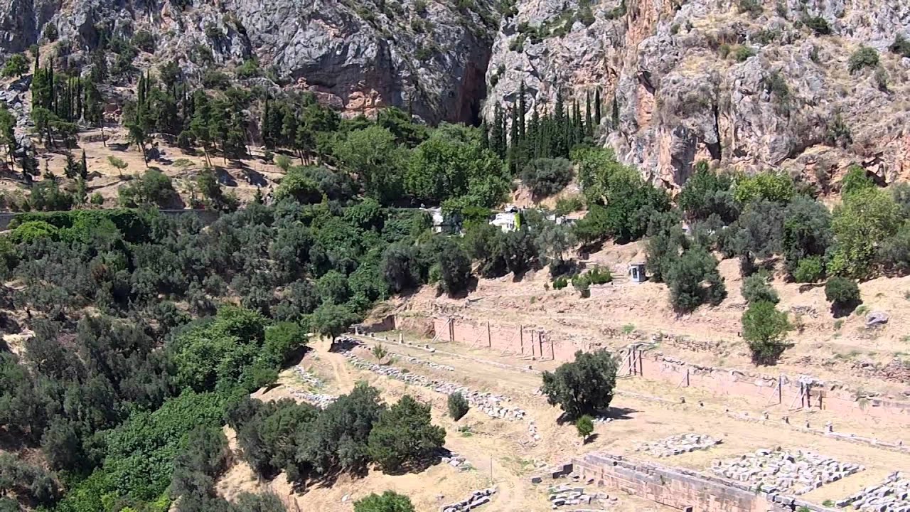Beautiful places in the world : Greece Delphi / Delfy Aerial Video ...
