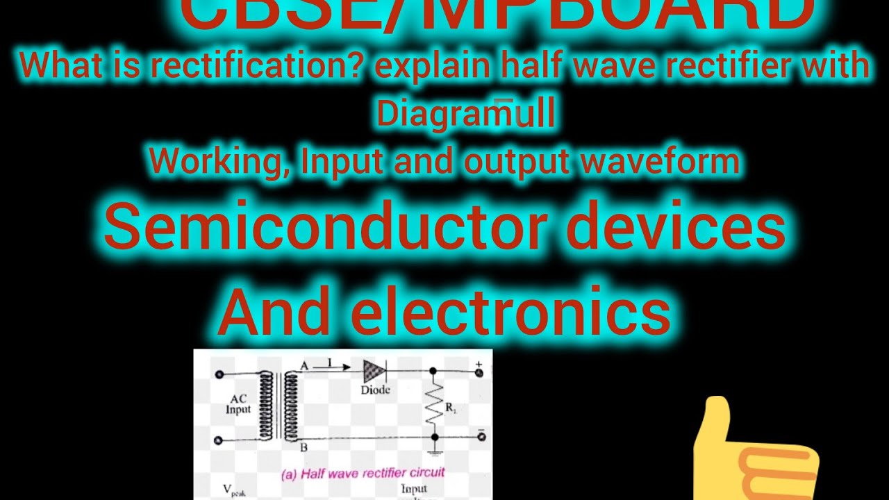 class-xii physics 2025 half wave rectifier complete - YouTube