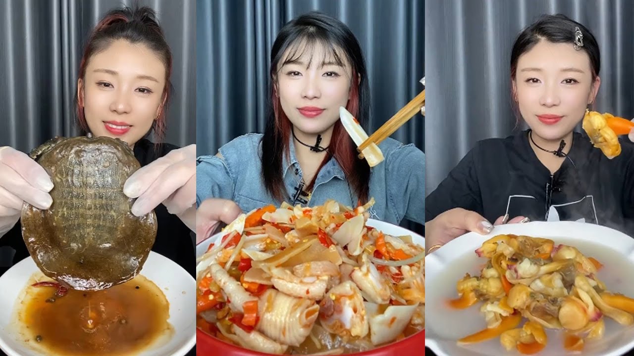 【XueYan Mukbang】#중국 음식 Spicy Turtle🐢🐢+Sour and Spicy Stew🐥🐥+Clam Meat🐚🐚 ...