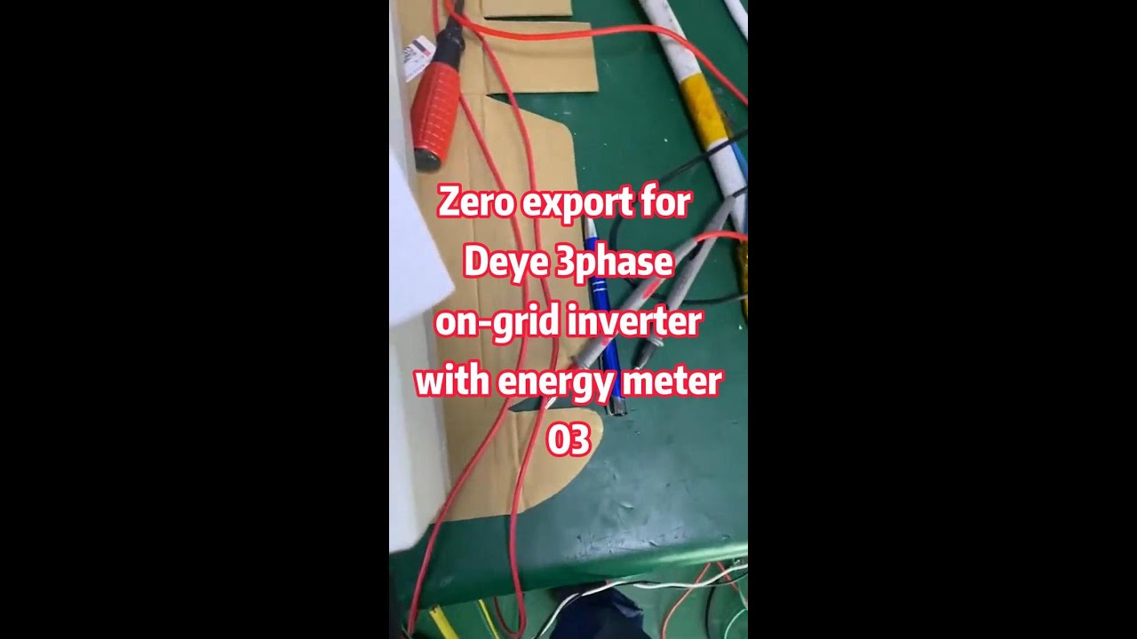 Zero export for Deye 3phase on grid inverter with energy meter 03 - YouTube