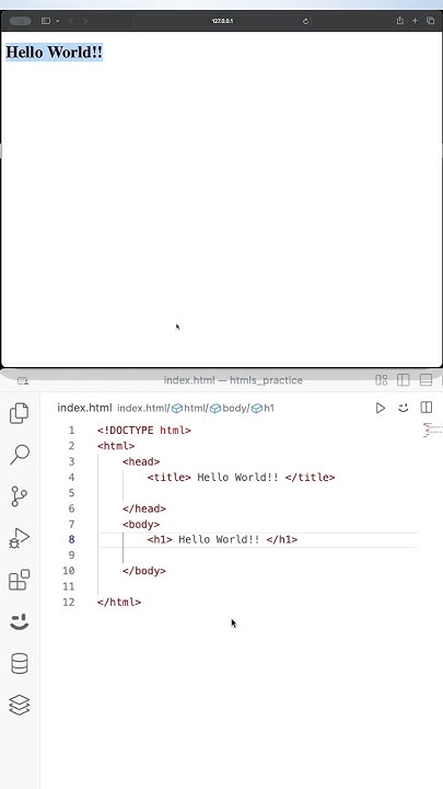 Create Your First Web Page (Hello World Example) - YouTube