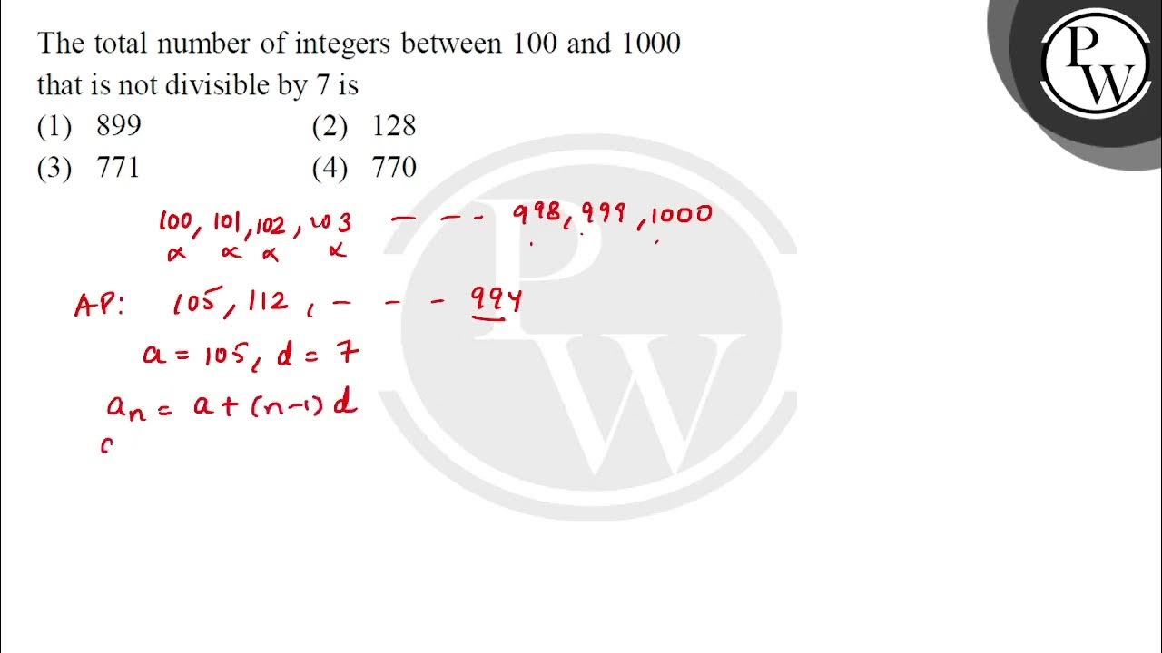 The total number of integers between \(100\) and \(1000\) that is not divisible by \(7\) is ...