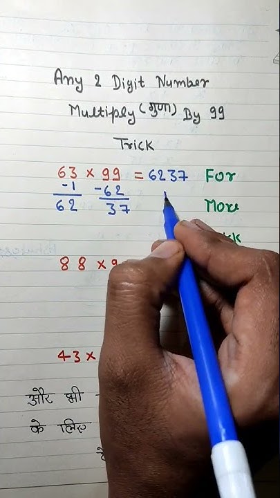 Multiply Awesome Trick🔥 Maths Trick Hack🔥🔥 Any 2 digit number multiply by 99 #shorts # ...