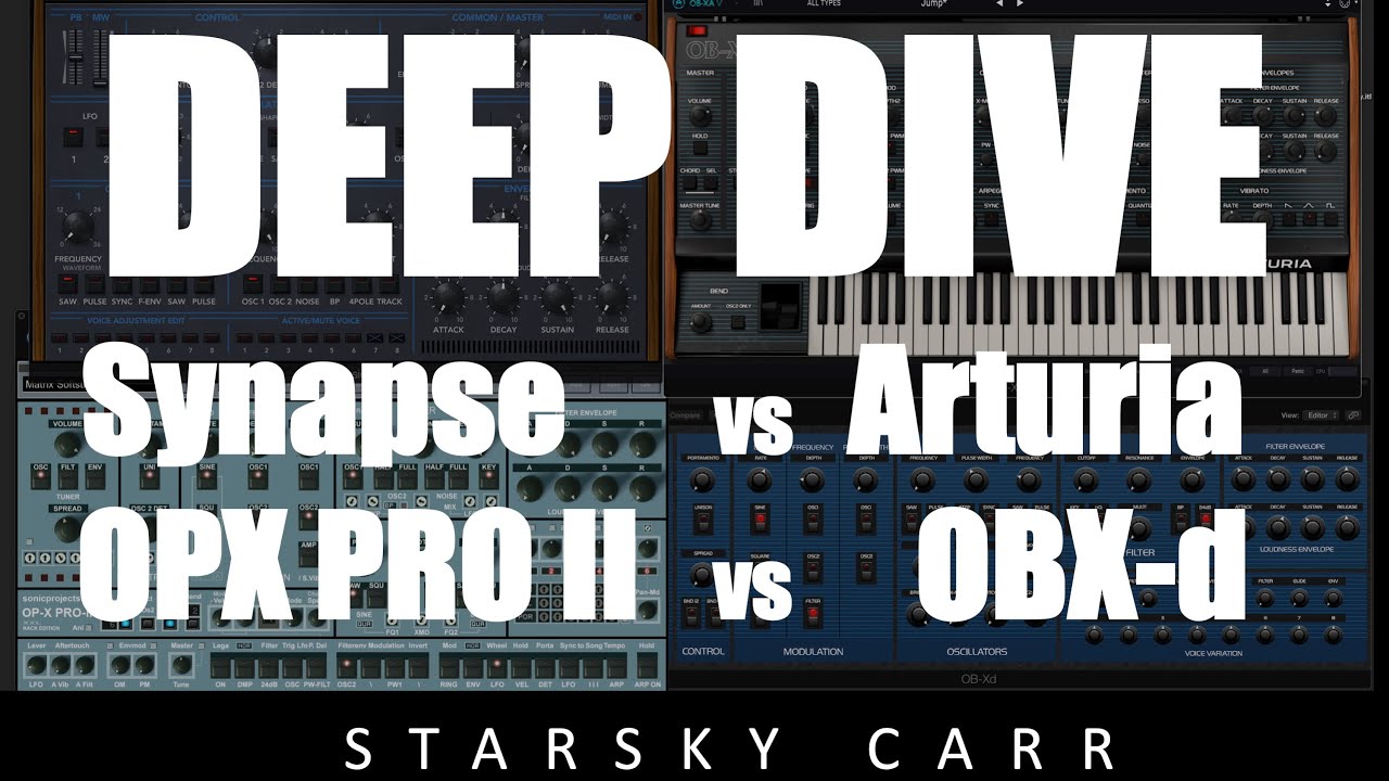 OBX and OBXa Softsynth Comparison: Synapse Obsession vs Arturia vs OPX ...