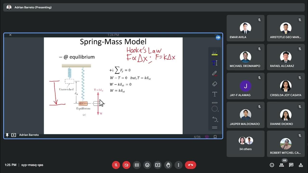 VIBRATION ENGINEERING (FREE VIBRATION_Spring - Mass Model) - YouTube