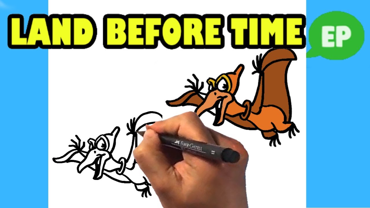 How to Draw Land Before Time - Petrie - Easy Pictures to Draw - YouTube