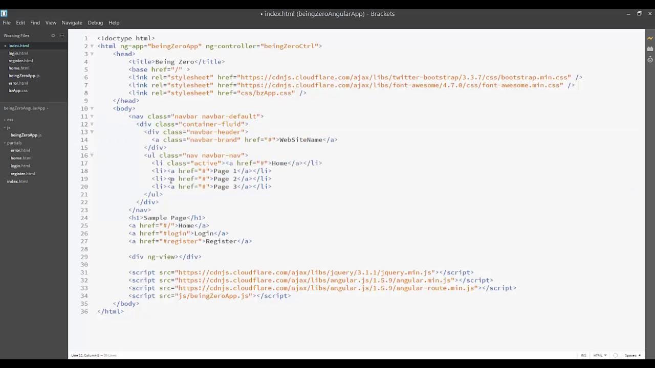 2 - AngularJS - Single Page Application - Navbar - YouTube