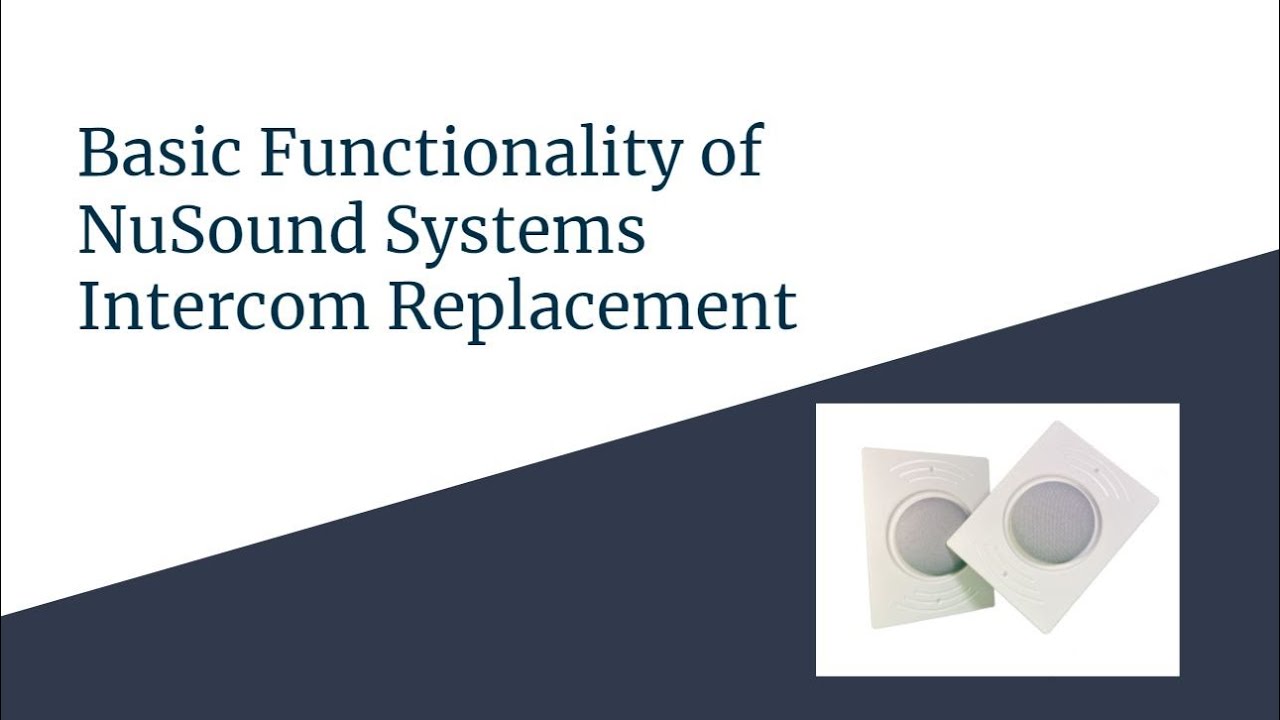 Functionality of NuSound Systems Intercom Speaker Replacement (with ...