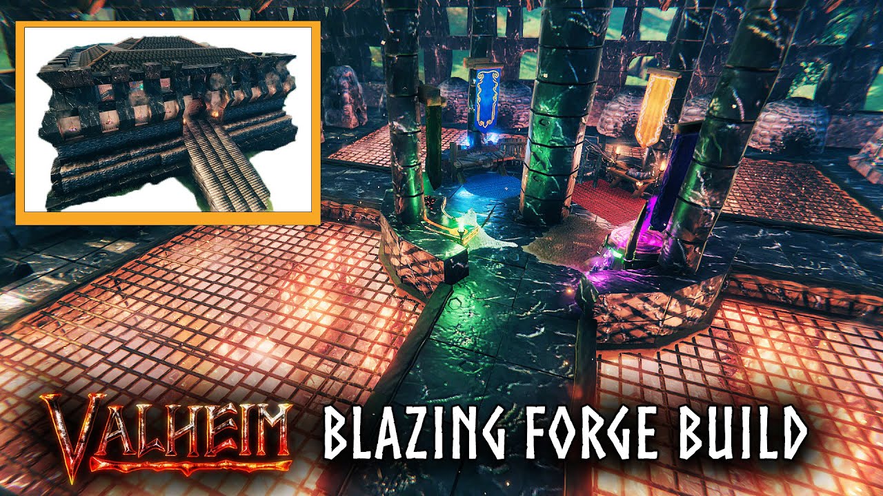 Valheim Blazing Forge Build (Forge and Workshop part-1) - YouTube