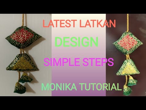 Blouse Back Latkan design | How to Make Thread Hangings for Dress ...
