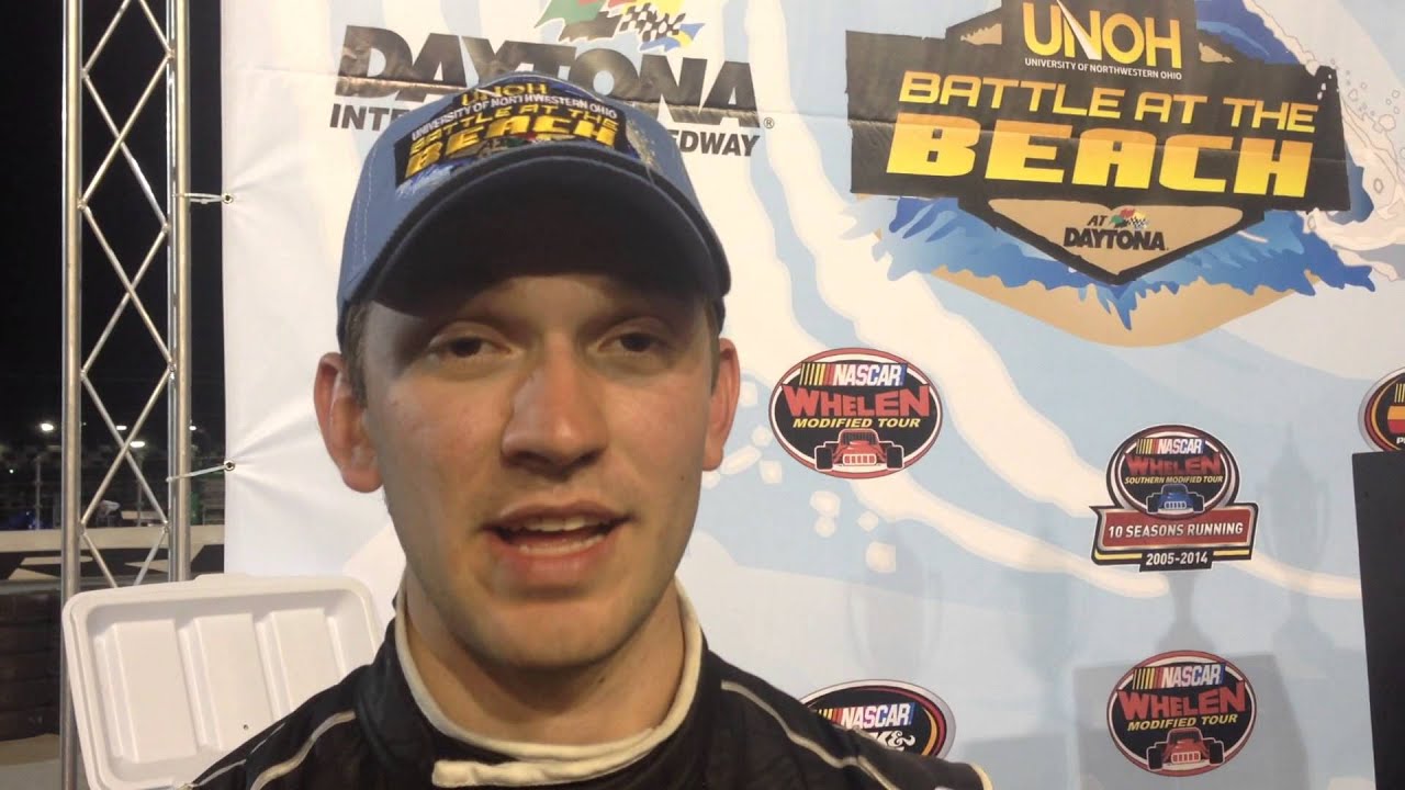 2014 NKNPSE Battle at the Beach Daniel Suarez Victory Lane - YouTube