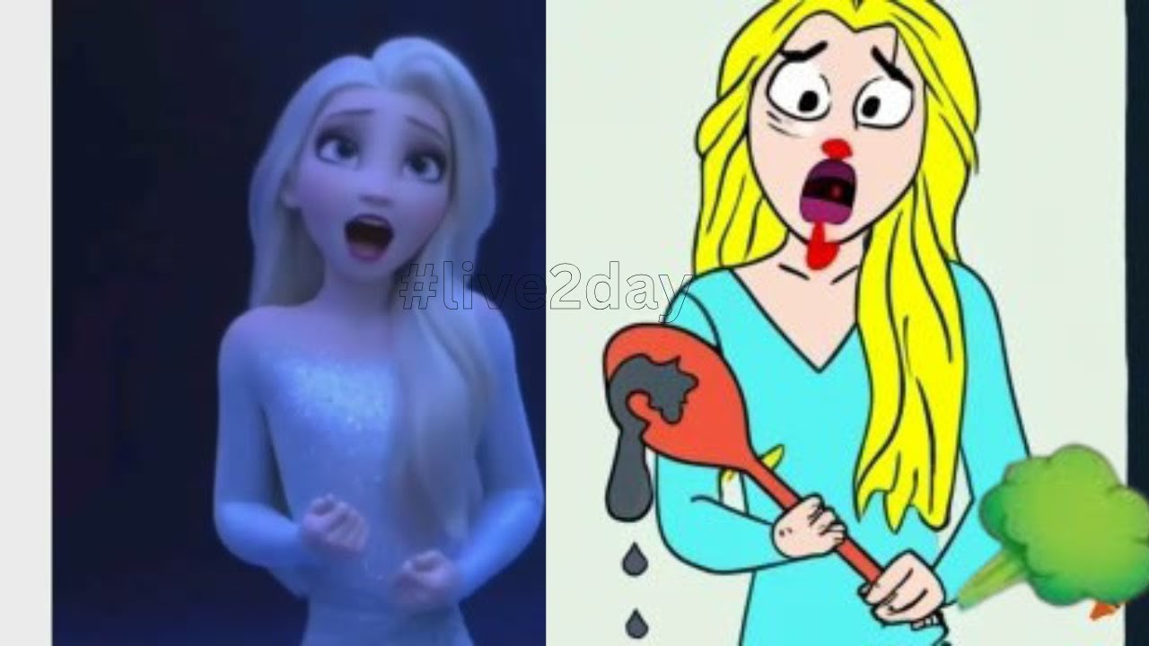 Elsa Frozen 2 - Face Her Biggest Fear - funny Drawing memes - Try not ...