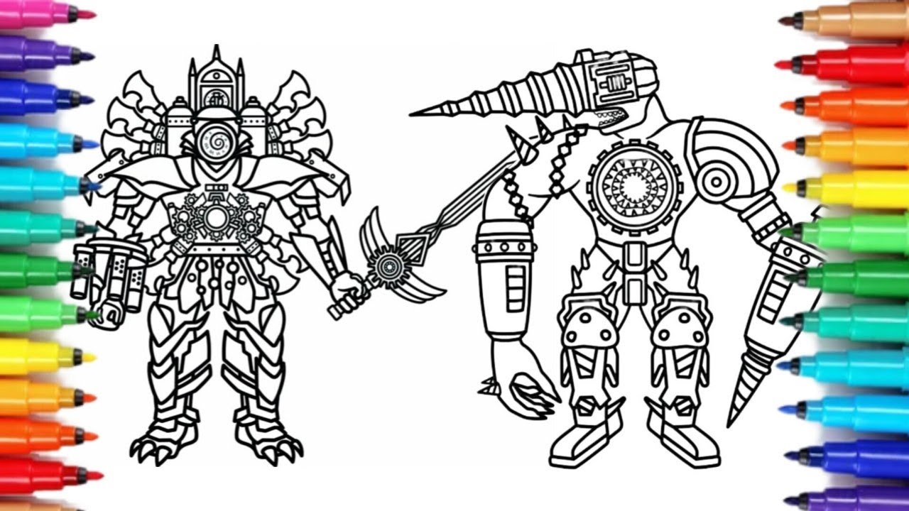 TITAN CLOCKMAN, ZOMBIE TITAN DRILLMAN Coloring #skibiditoilet # ...