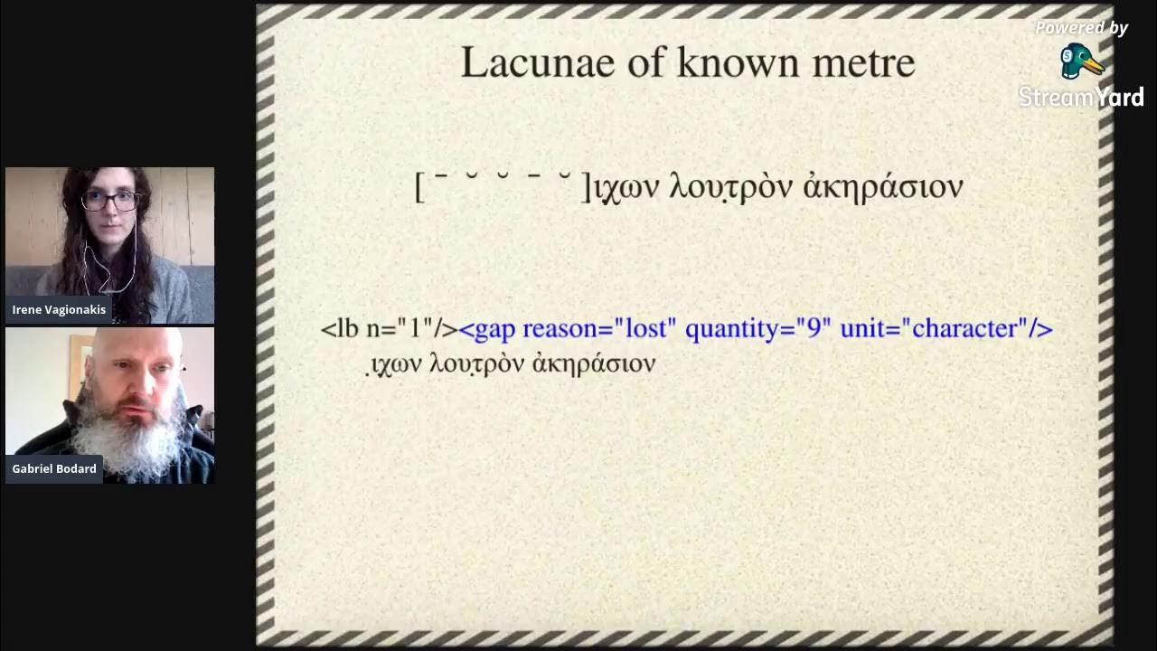 EpiDoc Tutorial: Encoding verse - YouTube