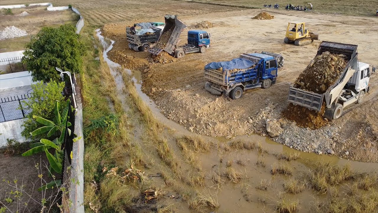 New Ultimate complete Project Land fill By Komatsu D31Px Dozer Pushing ...