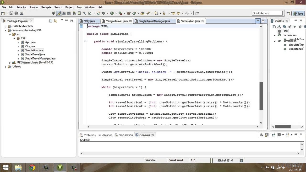 002 TSP implementation Simulated Annealing - YouTube