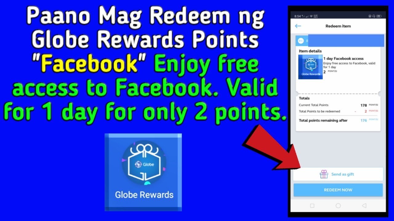 Paano mag Redeem ng Rewards sa Globe "Facebook" | Globe Rewards Points ...