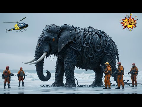 "Frozen Wrath – Elephant’s Struggle Beneath the Worm Swarm ! #animals # ...