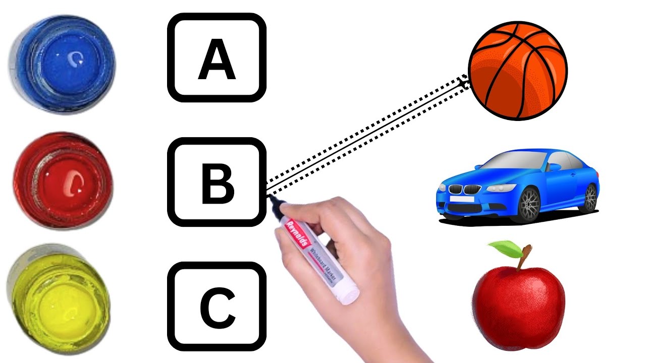 Alphabet Matching: A is for Apple, B is for Ball, C is for Car | Fun ...