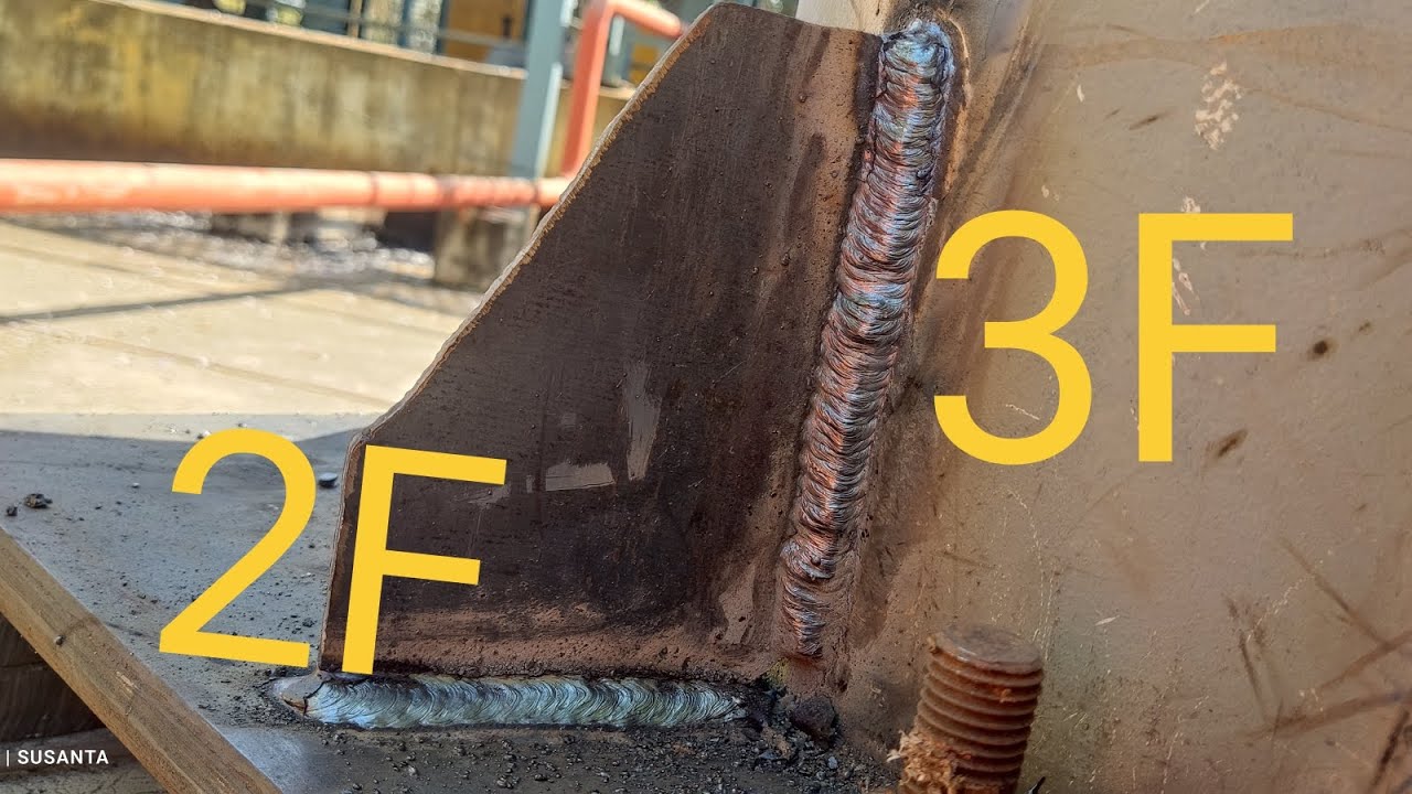 BASE PLATE arc welding in pipe support 2F,3F position - YouTube