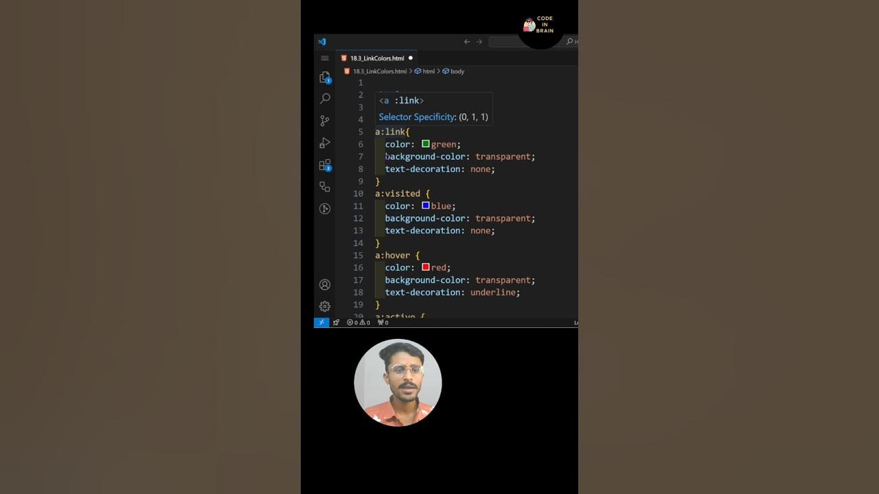 How to change color of link in HTML || #shorts#css #html - YouTube