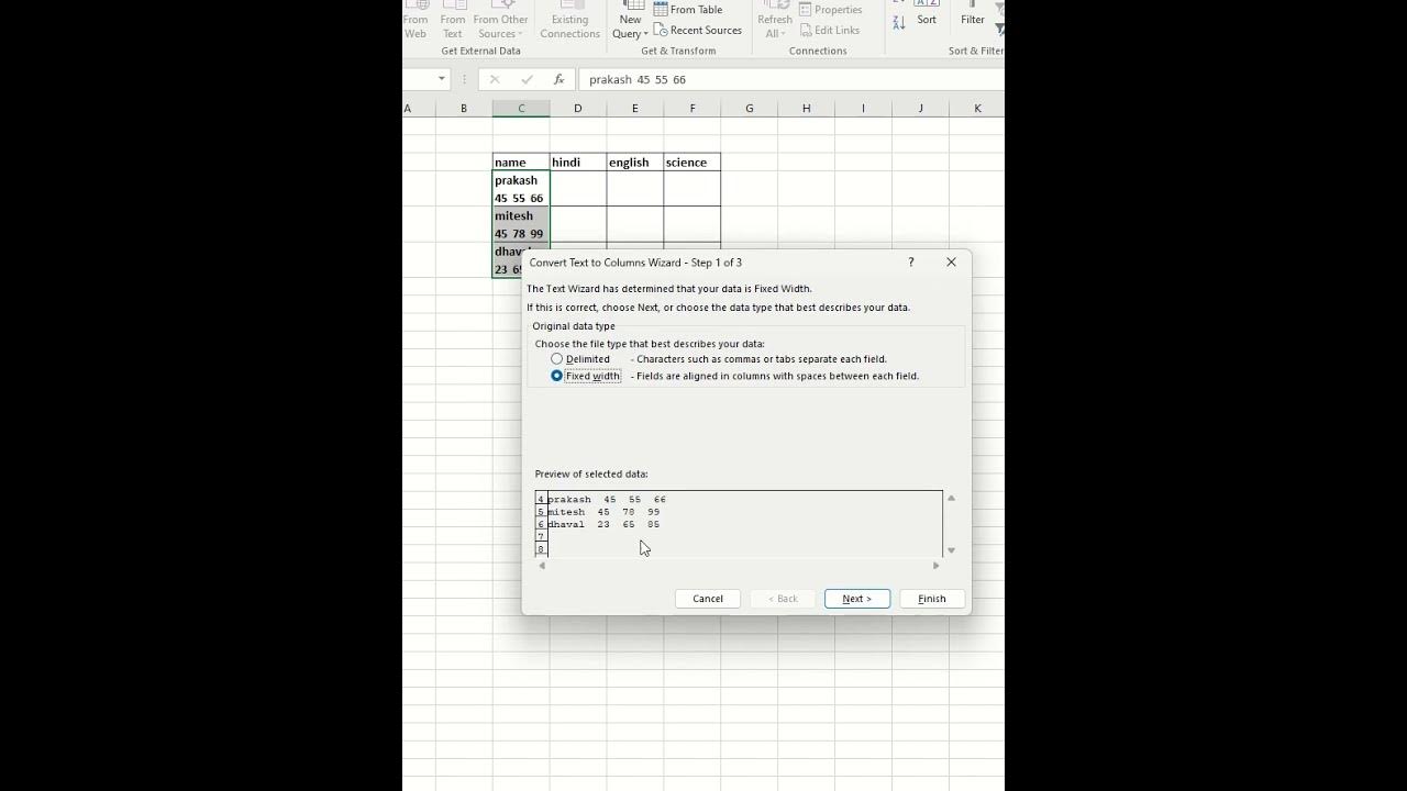 Excel tips & tricks #92|Excel split the one column data into different columns | MUST WATCH ...