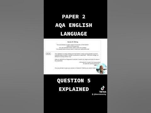 AQA ENGLISH LANGUAGE PAPER 2 - QUESTION 5 EXPLAINED #gcseenglish # ...