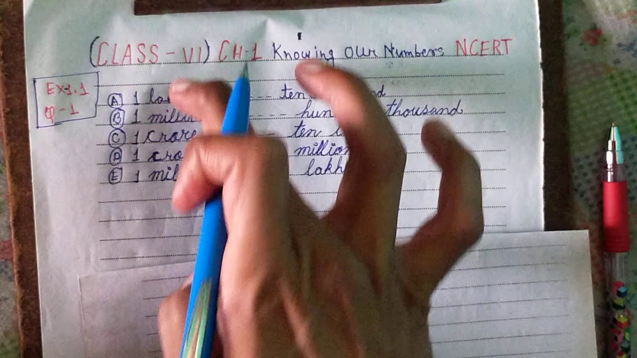 NCERT Class 6 Chapter 1 Question NO 1 YouTube ncert-class-6-chapter-1-question-no-1-youtube