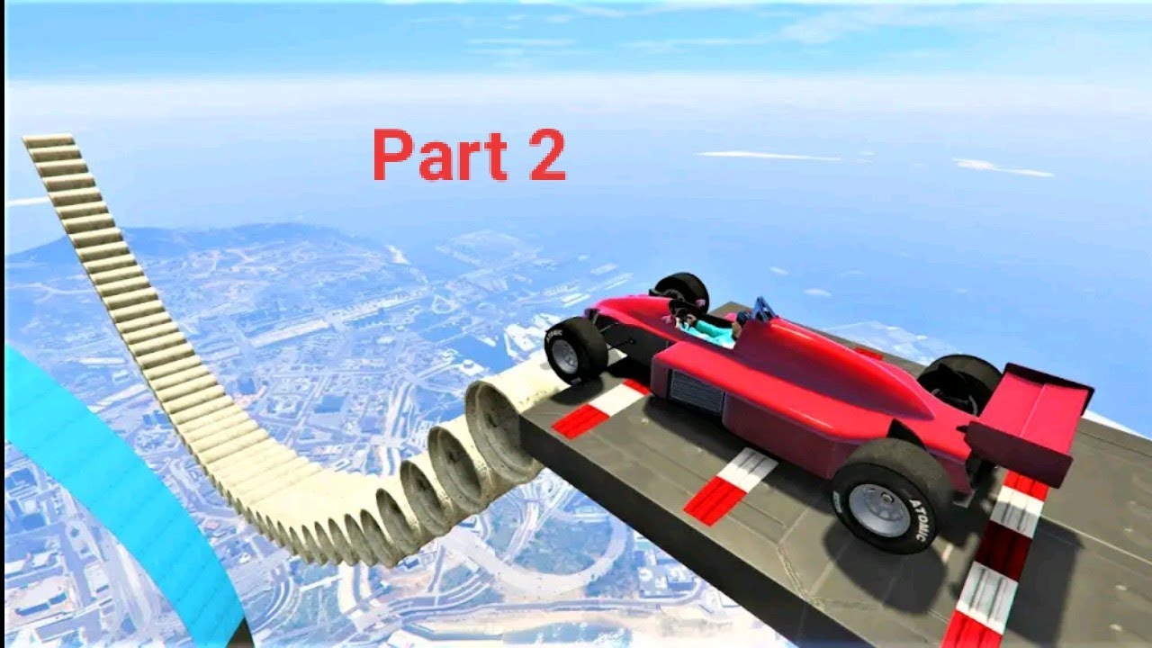 car parkour sky racing 3d Part 2 car parkour racing ramp sky game ...