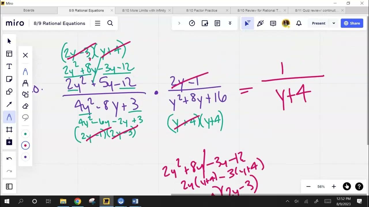 Solving Equations with rationals - YouTube
